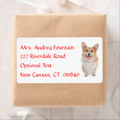 Pembroke Corgi Name Return Address Mailing Label | Zazzle