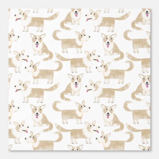 Pembroke Welsh Corgi Dog Pattern Wallpaper | Zazzle