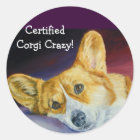 Corgi Silhouette - Running Oval Sticker | Zazzle.com