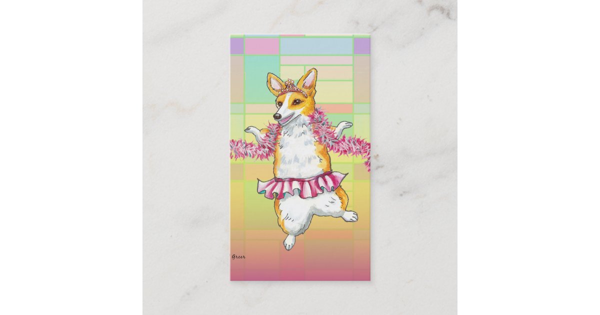 Pembroke Welsh Corgi Tutu Business Cards | Zazzle