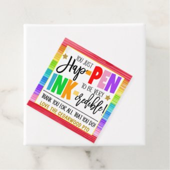 Pen Thank You Gift Tag | Zazzle