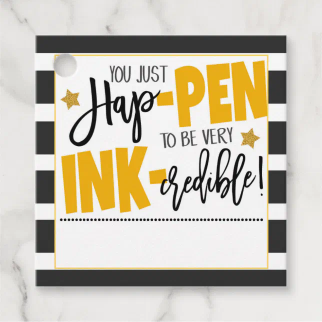 Pen Thank You Gift Tags | Zazzle