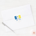 Penang flag with name classic round sticker | Zazzle