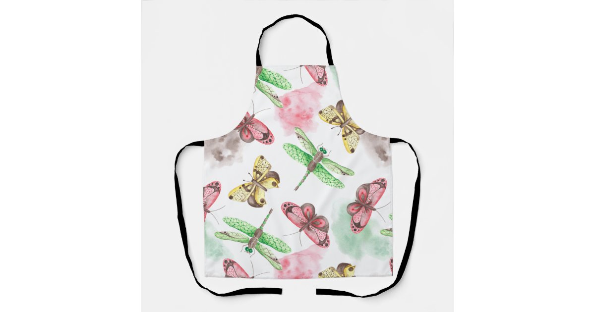 Pencil Art Butterfly Drawing Apron | Zazzle