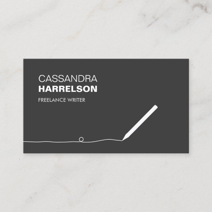PENCIL BUSINESS CARD FOR AUTHORS & WRITERS II | Zazzle