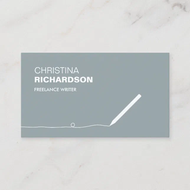 PENCIL BUSINESS CARD FOR AUTHORS & WRITERS III | Zazzle