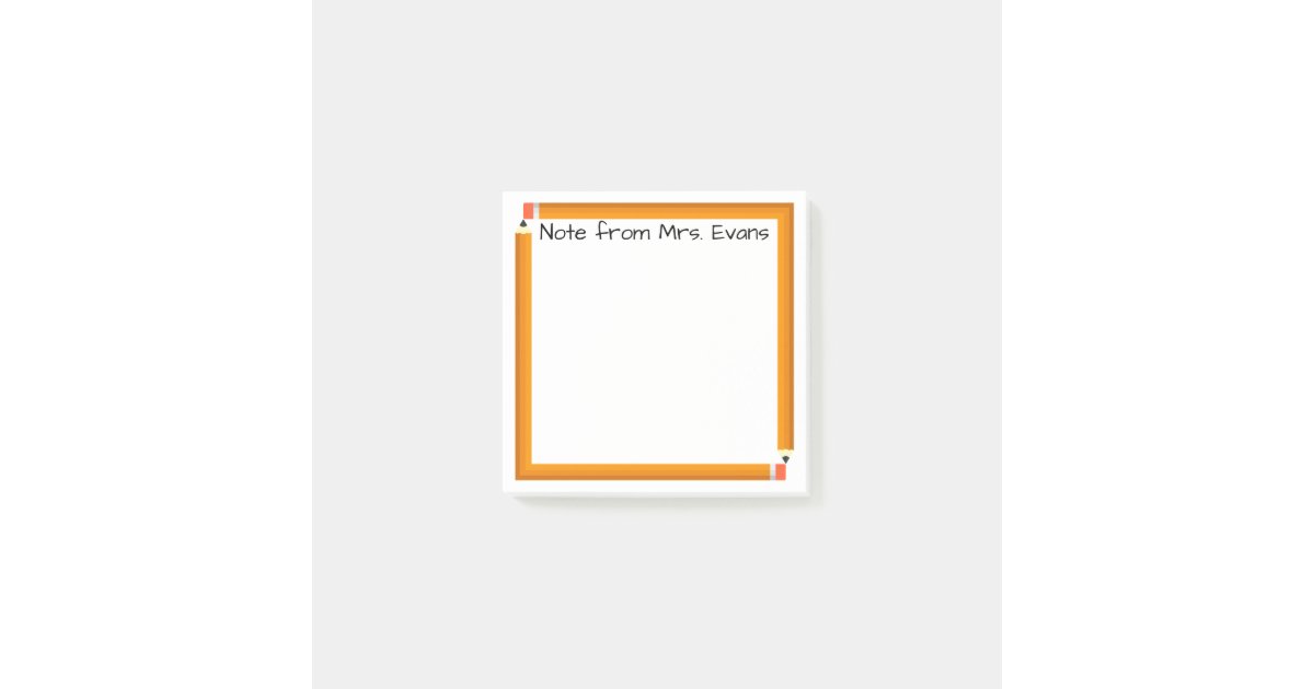 Pencil Frame Post-it Notes | Zazzle