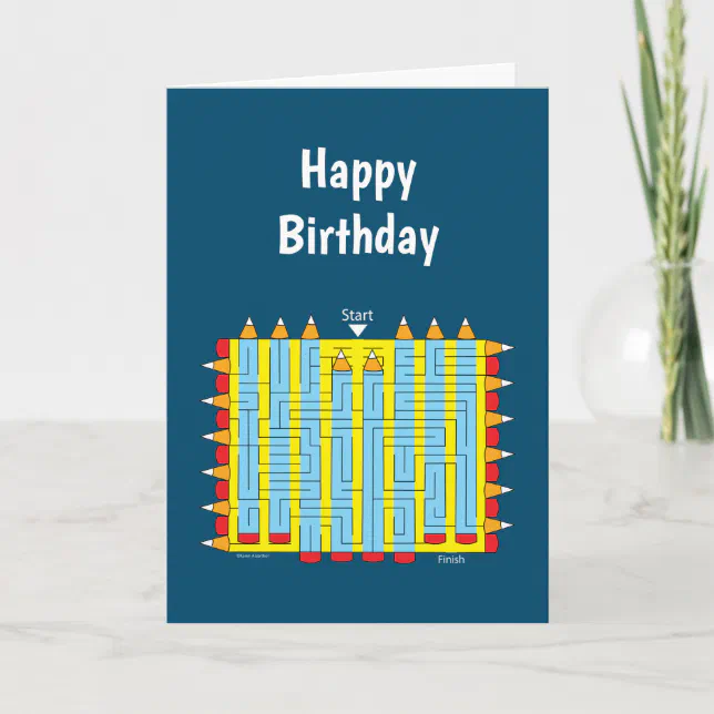 Pencil Maze Card | Zazzle