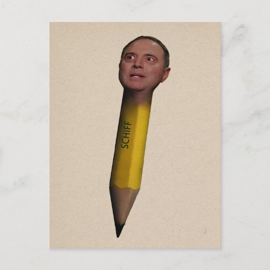 Pencil Neck Adam Schiff Postcard | Zazzle.com