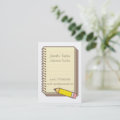 Pencil Notepad Substitute Teacher Business Cards | Zazzle
