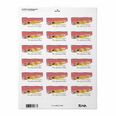 Pencil & Red Gingham School Book Label | Zazzle