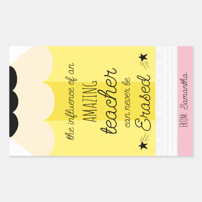 Pencil Teacher Appreciation Gift Sticker | Zazzle