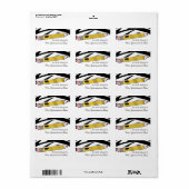 Pencil & Zebra Print School Book Label | Zazzle