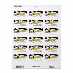 Pencil & Zebra Print School Book Label | Zazzle