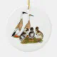 Penciled Runner Duck Family Ceramic Ornament | Zazzle