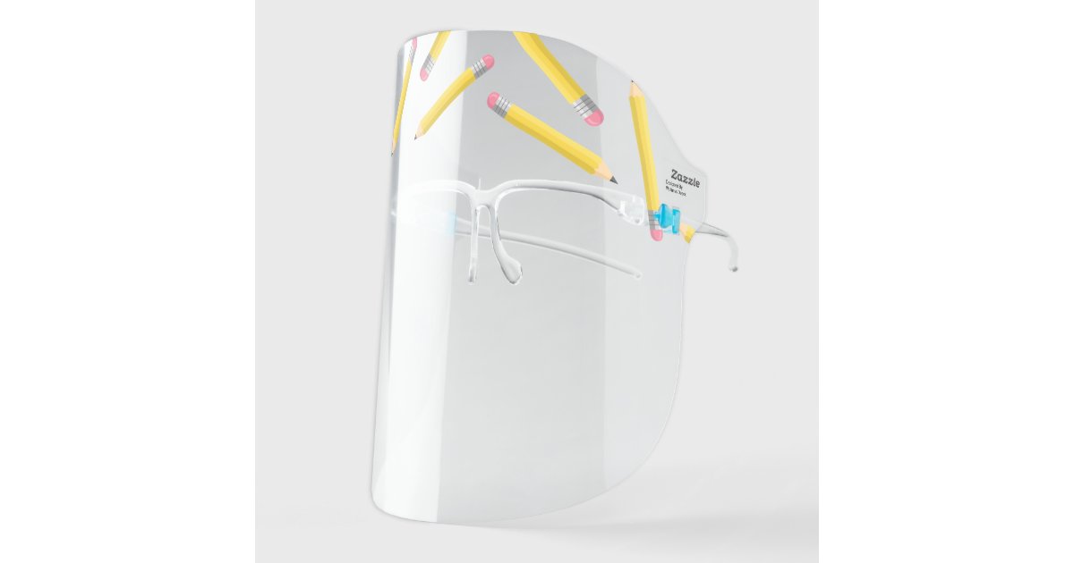 Pencils Drawing School Supplies Teacher Face Shield | Zazzle