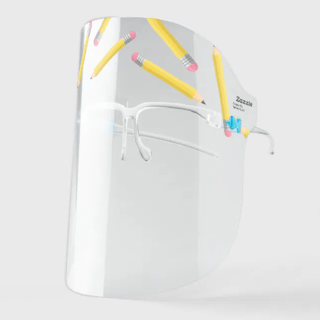 Pencils Drawing School Supplies Teacher Face Shield | Zazzle