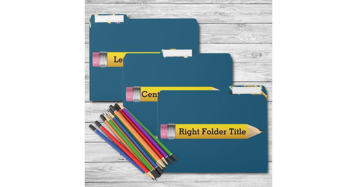 Pencils For Teachers File Folder | Zazzle