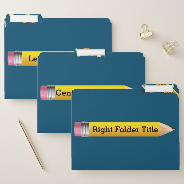 Pencils For Teachers File Folder | Zazzle.com
