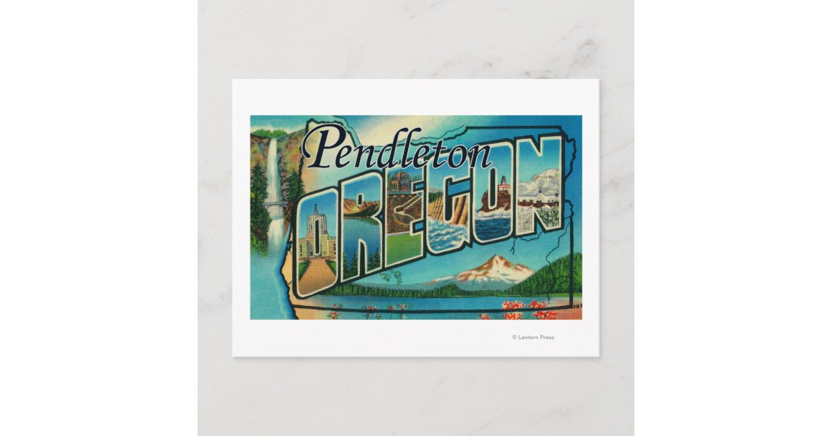 Pendleton, Oregon - Large Letter Scenes Postcard | Zazzle