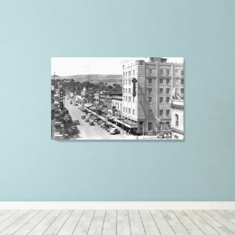Pendleton, Oregon Main Street View Photograph Canvas Print | Zazzle