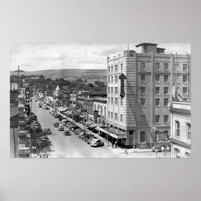 Pendleton, Oregon Main Street View Photograph Poster | Zazzle