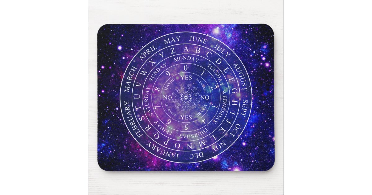 Pendulum Board Chart for Divination Game Purple Mouse Pad | Zazzle
