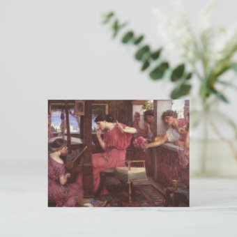 Penelope And The Suitors - John William Waterhouse Postcard | Zazzle