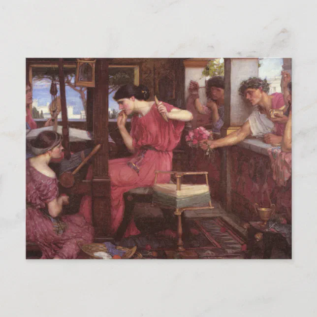 Penelope And The Suitors - John William Waterhouse Postcard | Zazzle