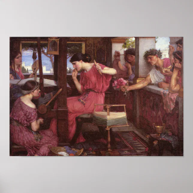 Penelope And The Suitors - John William Waterhouse Poster | Zazzle