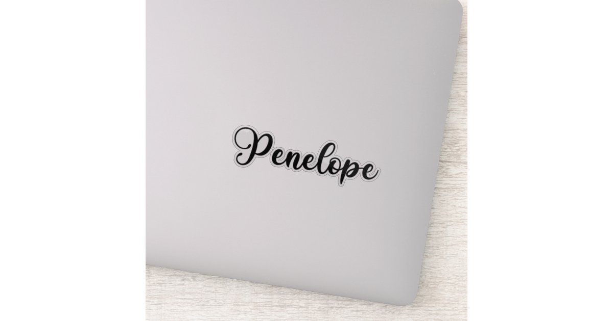 Penelope Name - Handwritten Calligraphy Sticker | Zazzle