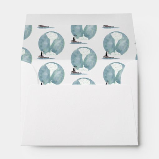 Penguin and Earth, Lined Return Address Envelope | Zazzle