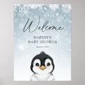 Penguin Baby Shower Welcome Sign | Zazzle