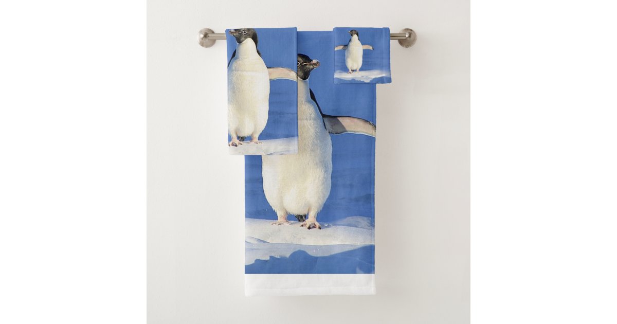 Penguin Bathroom Towel Set | Zazzle