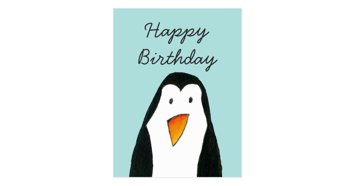 Penguin Birthday Card | Zazzle.com