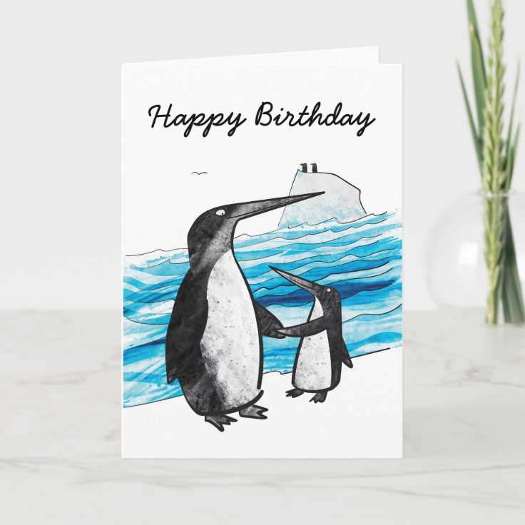 Penguin Birthday Card | Zazzle