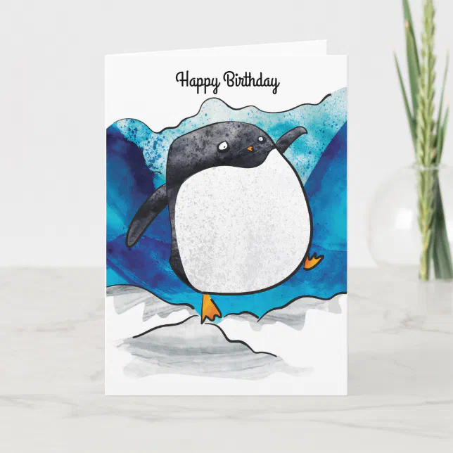 Penguin Birthday Card | Zazzle