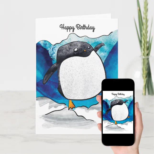 Penguin Birthday Card | Zazzle