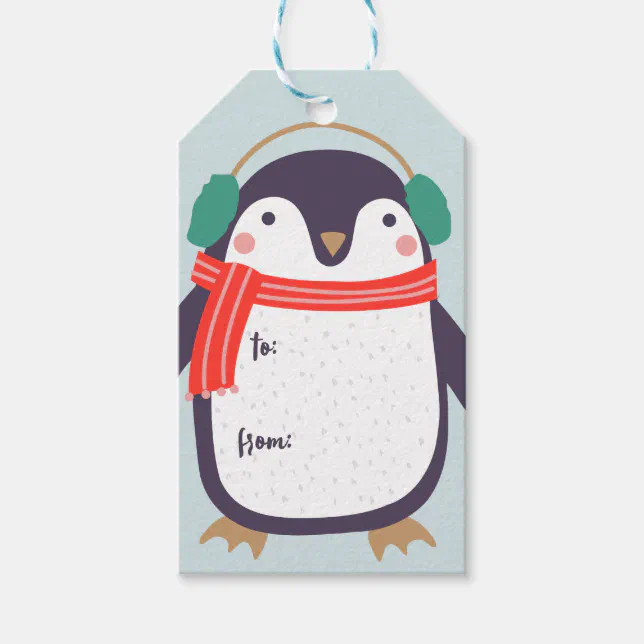 Penguin Christmas Gift Tags | Zazzle