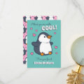 Penguin Cute Kids Classroom Valentine Card | Zazzle