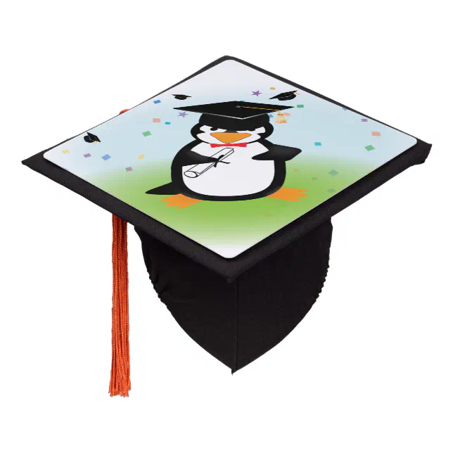 Penguin Grad Graduation Cap Topper | Zazzle