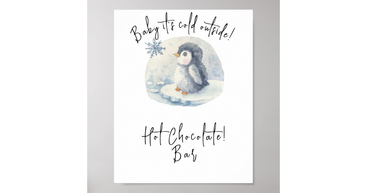 Penguin - Hot chocolate bar Poster | Zazzle