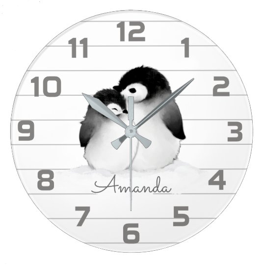 Penguin Nursery Decor Wall Clock | Zazzle.com