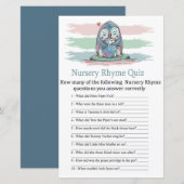 Penguin Nursery Rhyme Quiz baby shower game | Zazzle