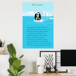 Penguin Original Poem Large Poster | Zazzle