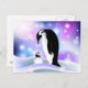 Penguin postcard and notecard for wishes | Zazzle