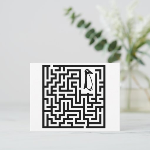 Penguin Postcard Maze by Joke App Tv Tm | Zazzle
