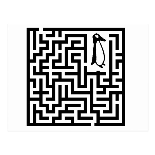 Penguin Postcard Maze by Joke App Tv Tm | Zazzle.com