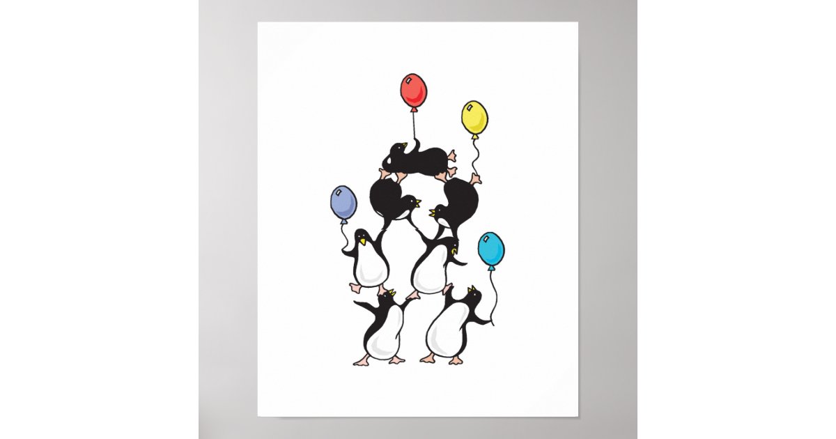 penguin pyramid poster | Zazzle