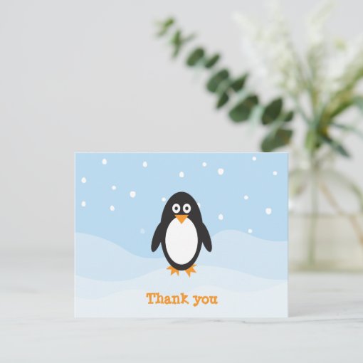 Penguin Thank You Note Card | Zazzle